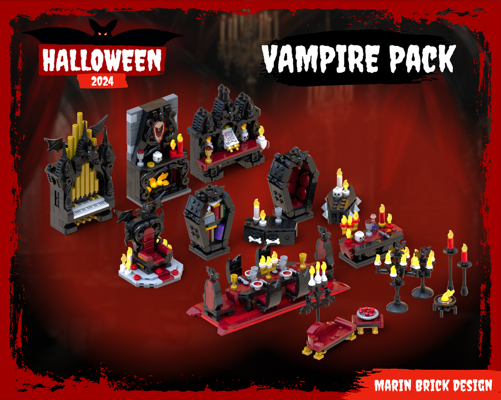 LEGO MOC Lego Vampire Furniture Full PACK - Halloween Medieval DnD ...