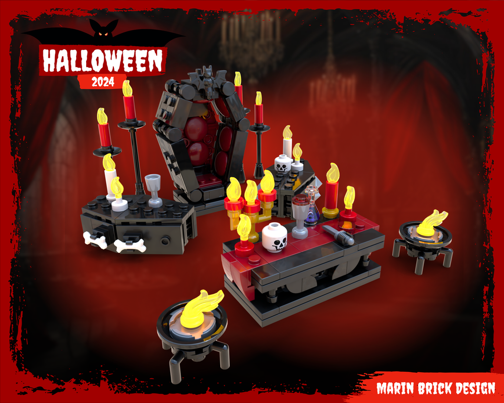 LEGO MOC Lego Vampire Furniture Full PACK - Halloween Medieval DnD ...
