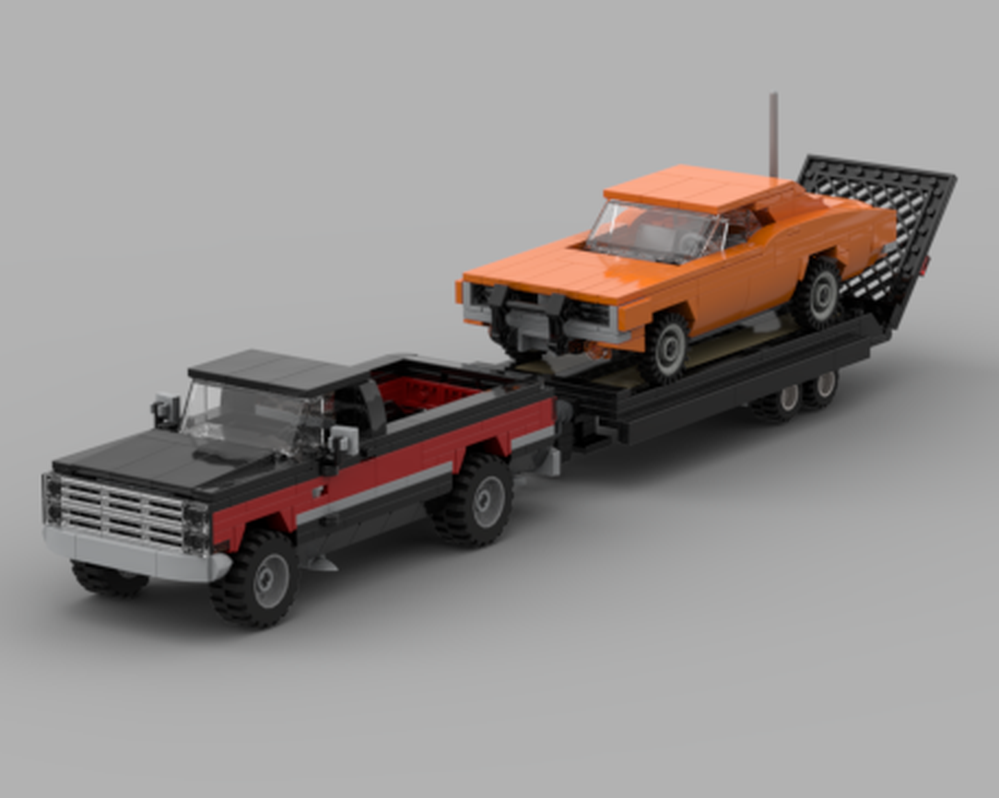 LEGO MOC GMC Sierra, Trailer, and 1969 Dodge Charger "General Lee" by ...