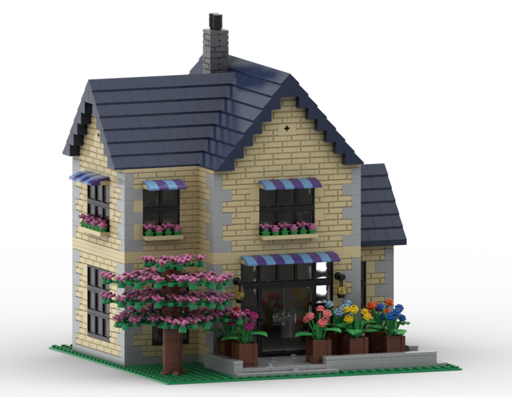 LEGO MOC Cobblestone Village Flower Shop by earth_girl | Rebrickable ...