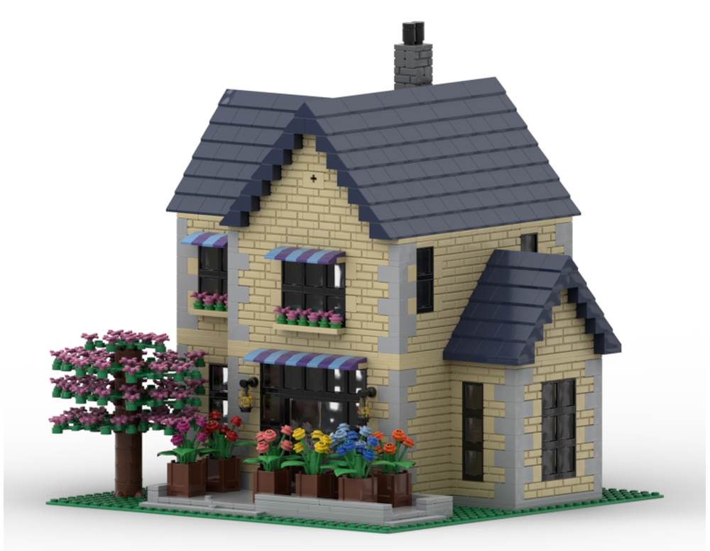 LEGO MOC Cobblestone Village Flower Shop by earth_girl | Rebrickable ...