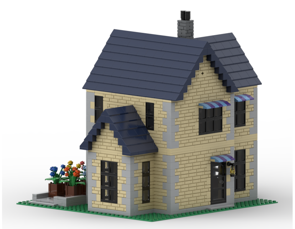 LEGO MOC Cobblestone Village Flower Shop by earth_girl | Rebrickable ...