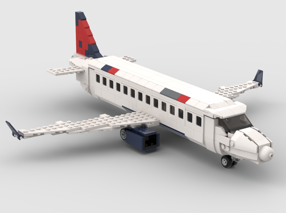 LEGO MOC Embraer 175 Delta livery by stefanhfrfr | Rebrickable - Build ...