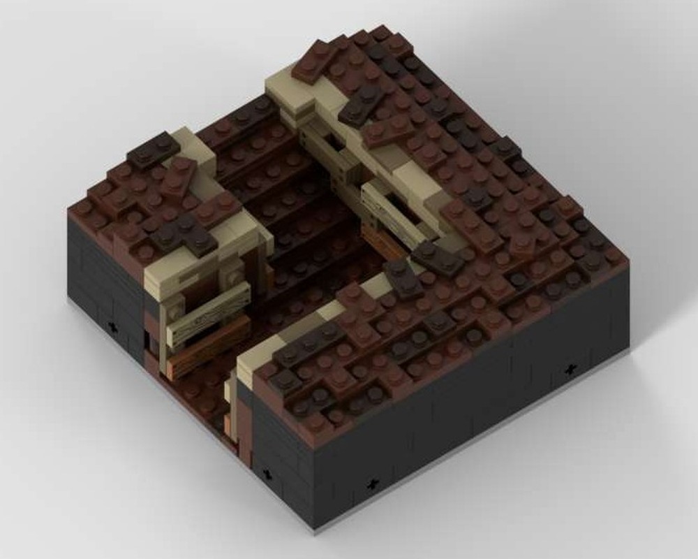 LEGO MOC Modular Trench - Narrow Corner with steps by mikey2110 ...