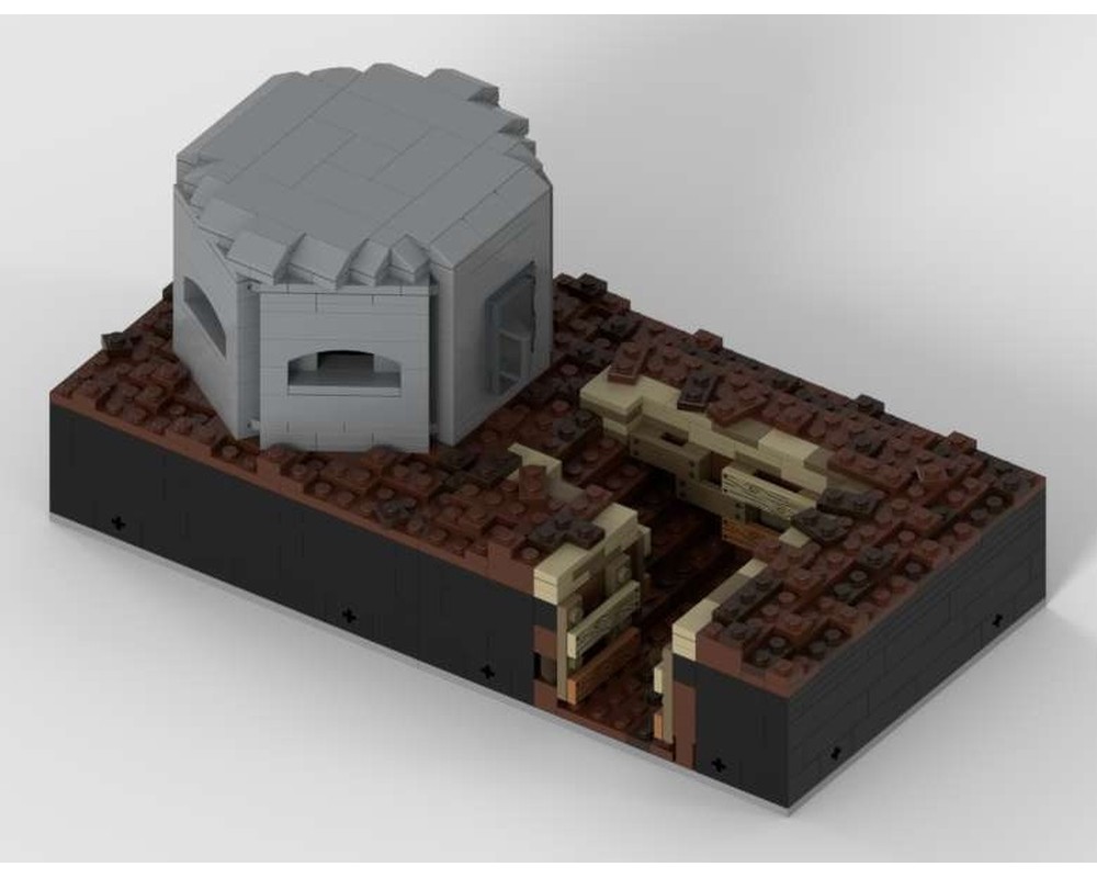 Lego Moc Modular Trench Narrow Corner With Steps By Mikey2110