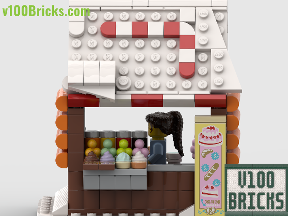 LEGO MOC Winter Village Sweet Stand by v100Bricks | Rebrickable - Build ...