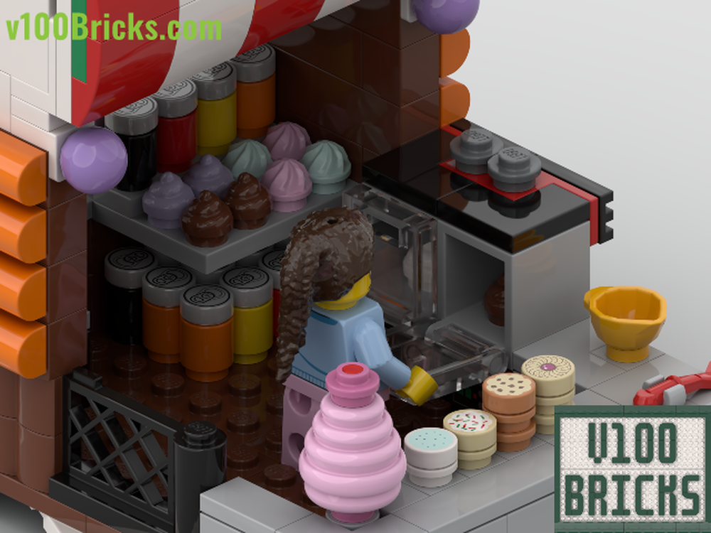 LEGO MOC Winter Village Sweet Stand by v100Bricks | Rebrickable - Build ...