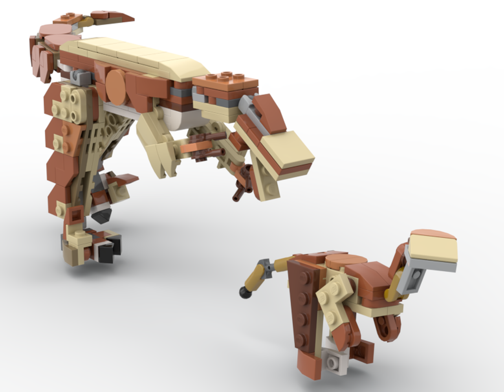 LEGO MOC Velociraptor and Gallimimus by RapidCheetah | Rebrickable ...