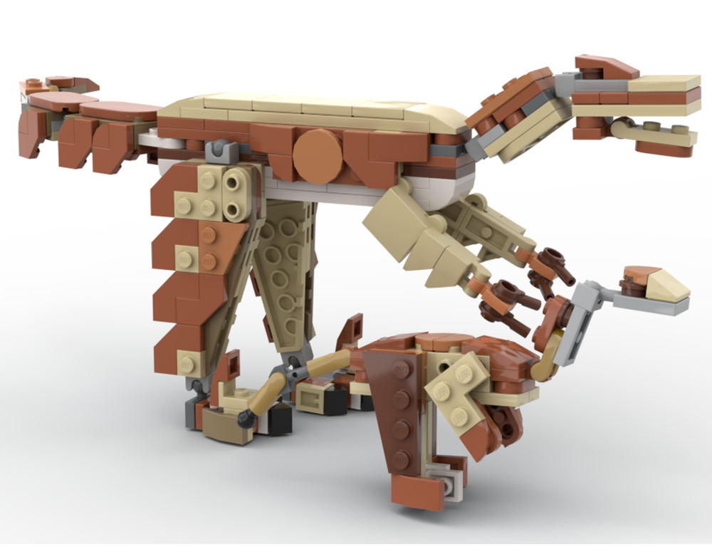 Lego Moc Velociraptor And Gallimimus By Rapidcheetah Rebrickable
