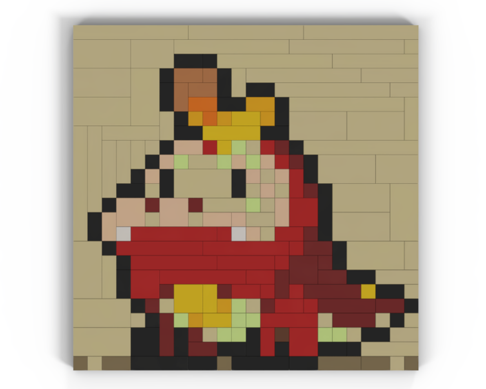 LEGO MOC 24x24 Fuecoco Mosaic by trky.JRKy | Rebrickable - Build with LEGO