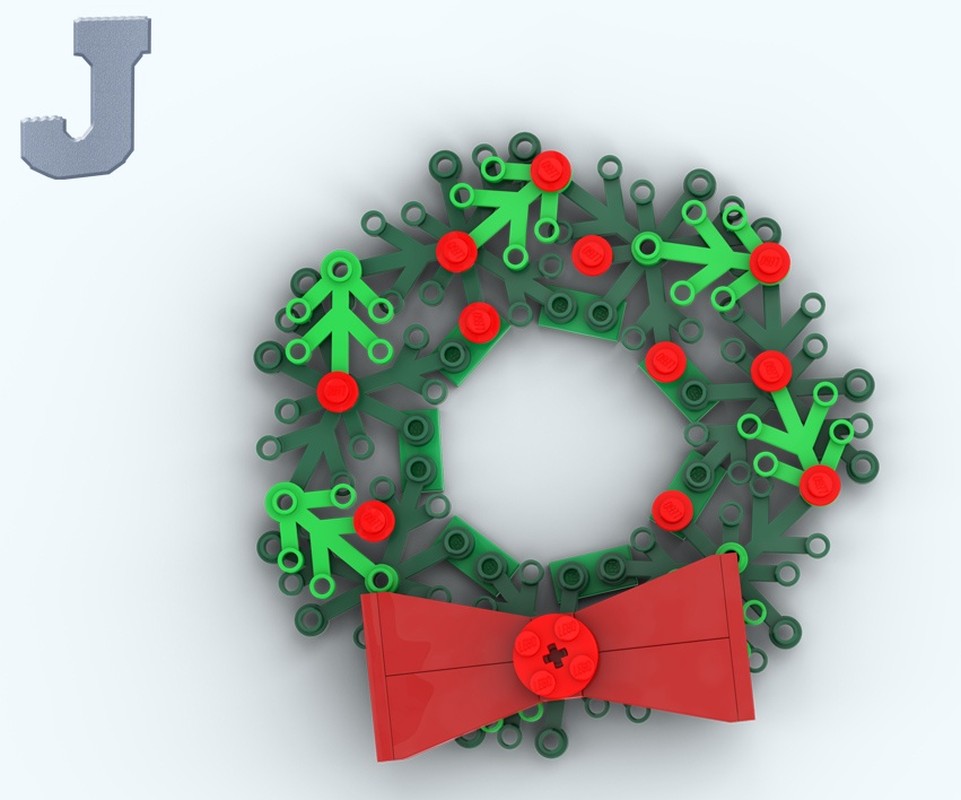 LEGO MOC Holiday Wreath by jaystepher | Rebrickable - Build with LEGO