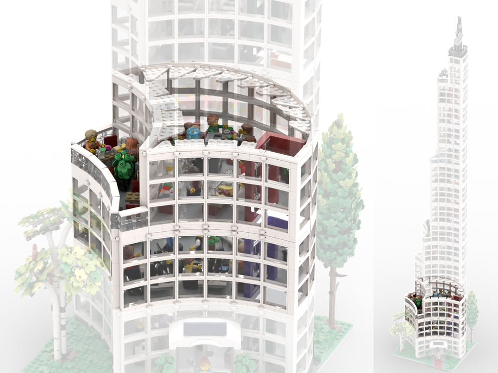 LEGO MOC Brickman Tower: Open Plan Office & Cafeteria (2⁄9) by ...