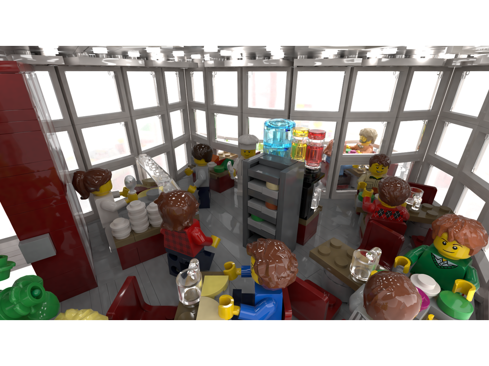 LEGO MOC Brickman Tower: Open Plan Office & Cafeteria (2⁄9) by ...