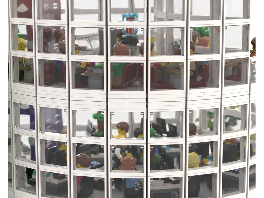 LEGO MOC Brickman Tower: Open Plan Office & Cafeteria (2⁄9) by ...