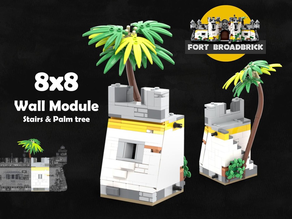 LEGO MOC Fort Broadbrick - 8x8 Wall module by Vanestream | Rebrickable ...