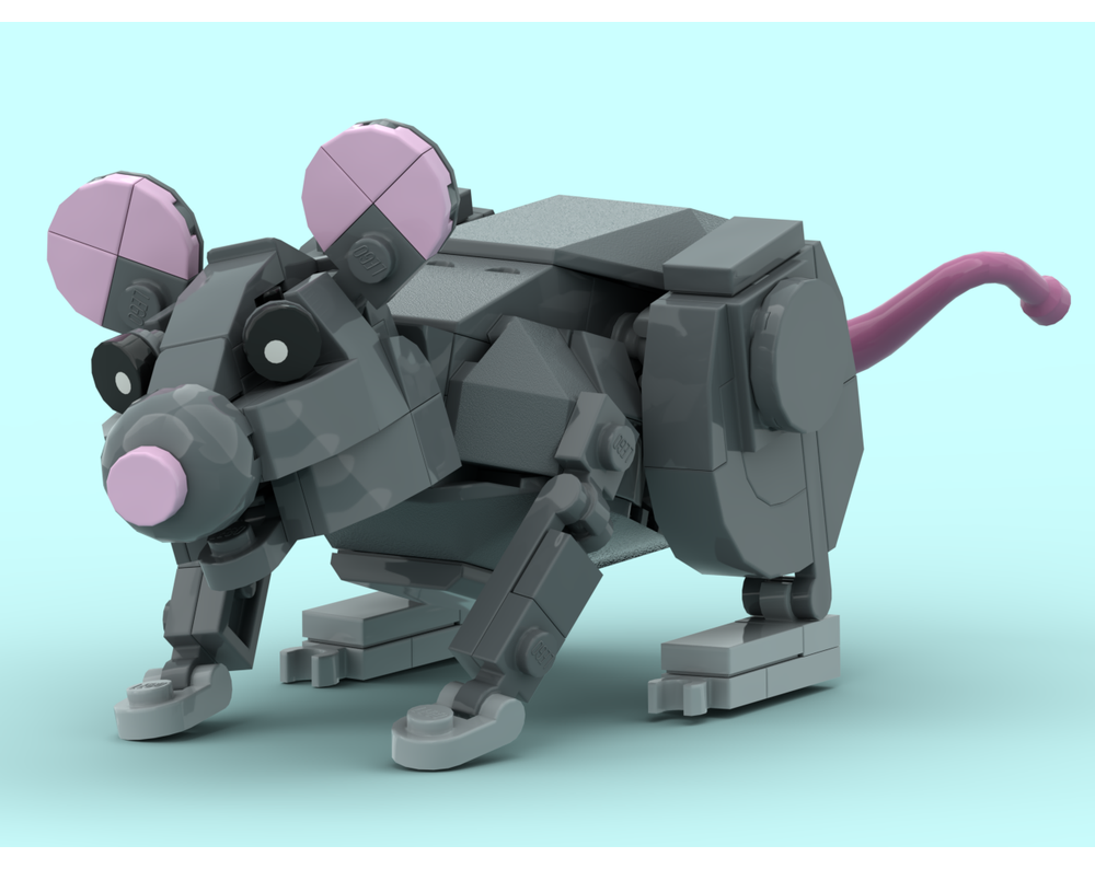 LEGO MOC Poseable Rat Figure by 2x4Productions | Rebrickable - Build ...
