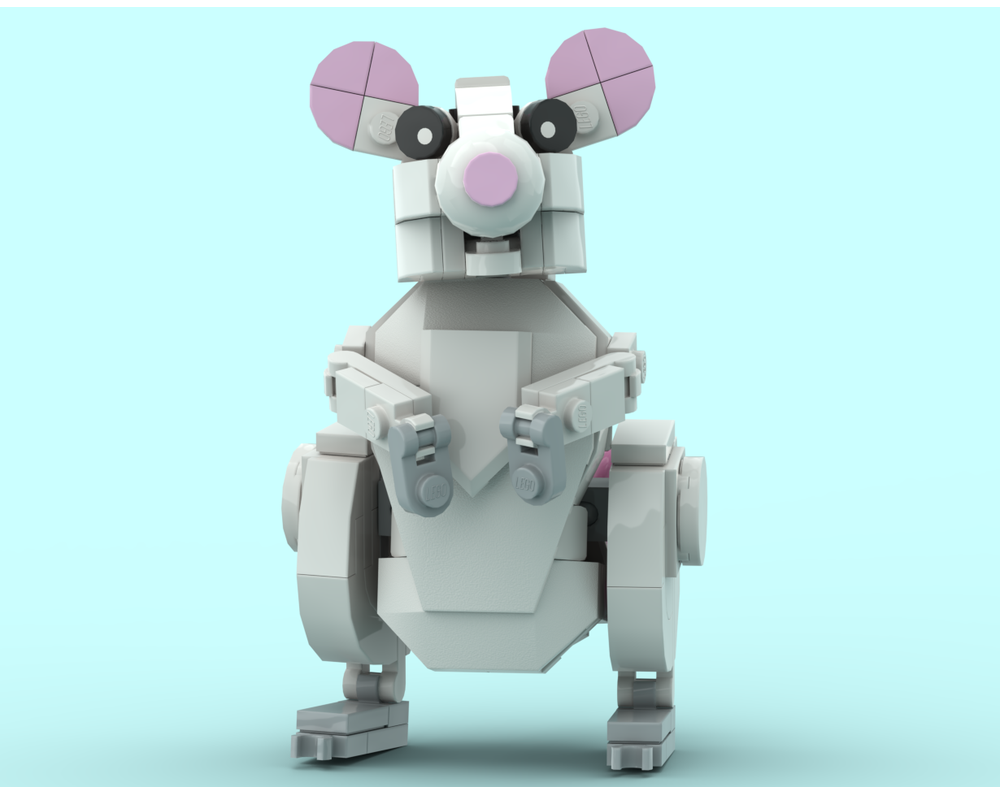 LEGO MOC Poseable Rat Figure by 2x4Productions | Rebrickable - Build ...