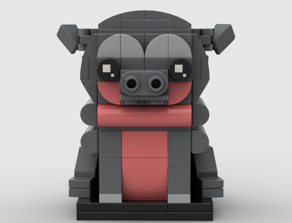 LEGO MOC Moo Deng Brickheadz by FinallyFlor | Rebrickable - Build with LEGO