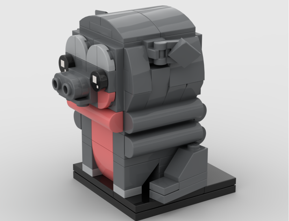 LEGO MOC Moo Deng Brickheadz by FinallyFlor | Rebrickable - Build with LEGO