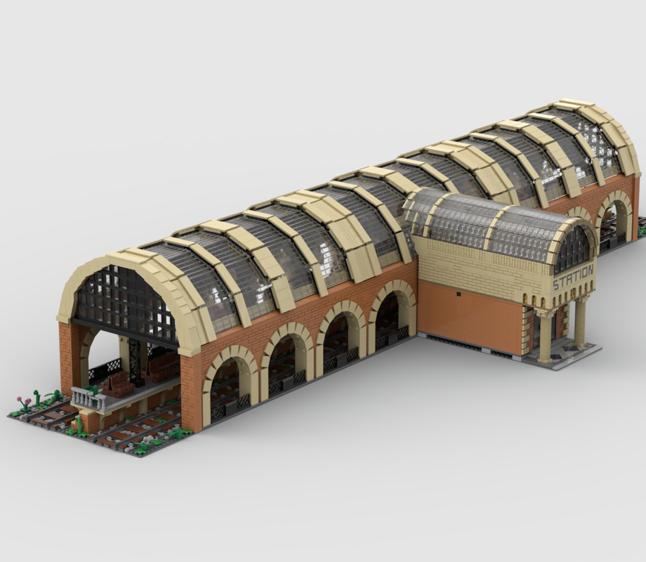LEGO MOC Modular Train Station by Leo G | Rebrickable - Build with LEGO