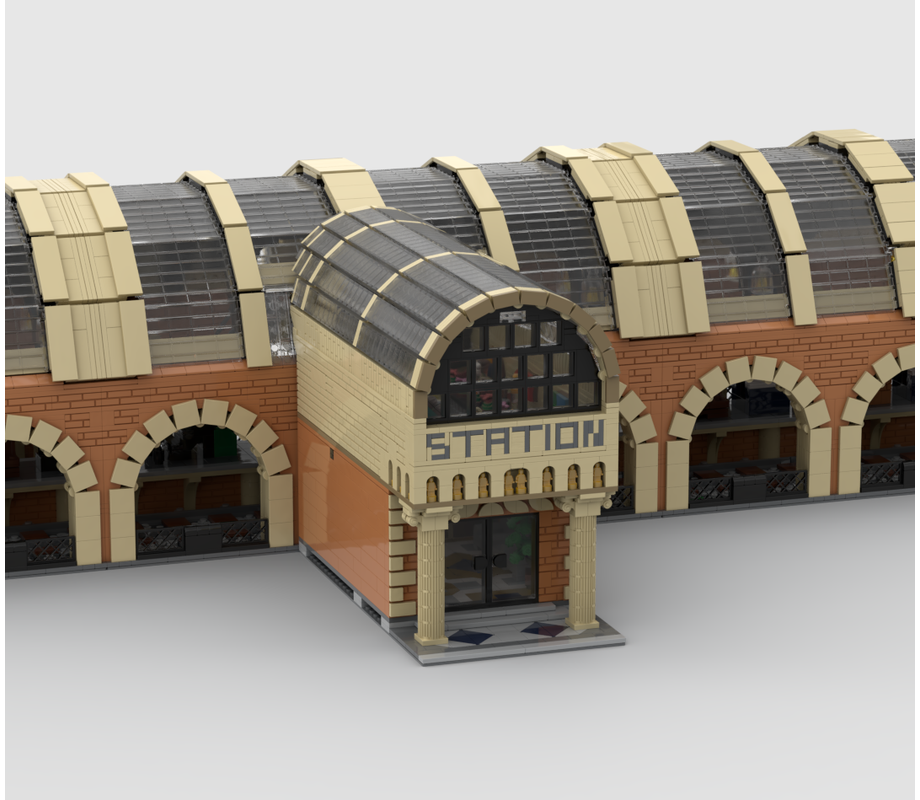 LEGO MOC Modular Train Station by Leo G | Rebrickable - Build with LEGO
