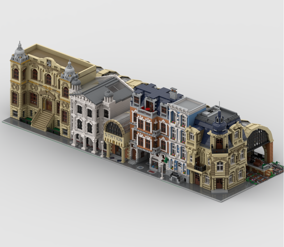 LEGO MOC Modular Train Station by Leo G | Rebrickable - Build with LEGO