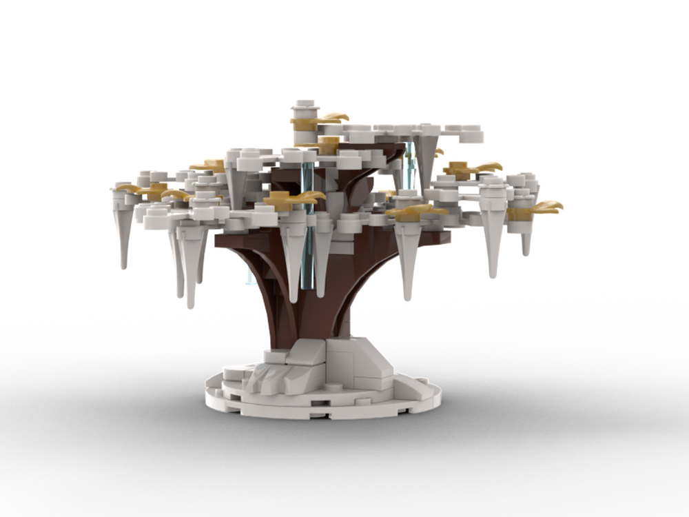 Lego Moc Winter Village Snowy Tree By Bricksntonic Rebrickable