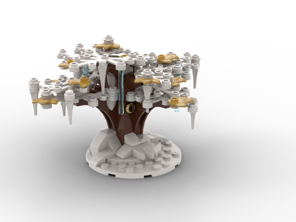Lego Moc Winter Village Snowy Tree By Bricksntonic Rebrickable