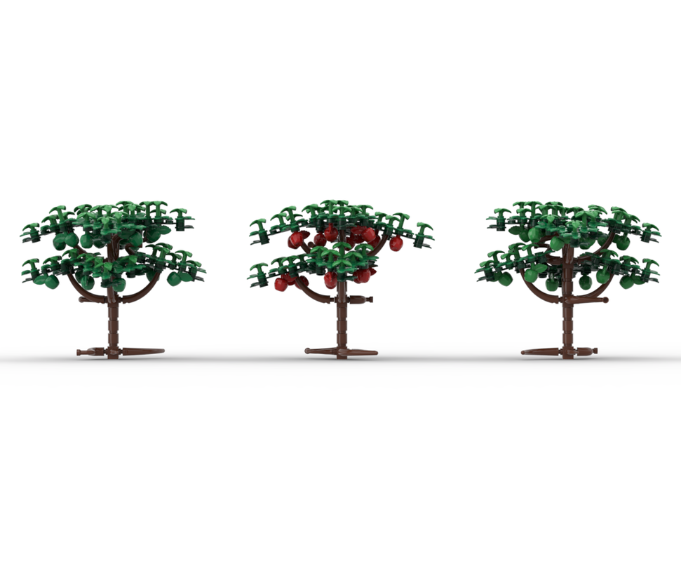 LEGO MOC Apple Trees by BrickMind | Rebrickable - Build with LEGO