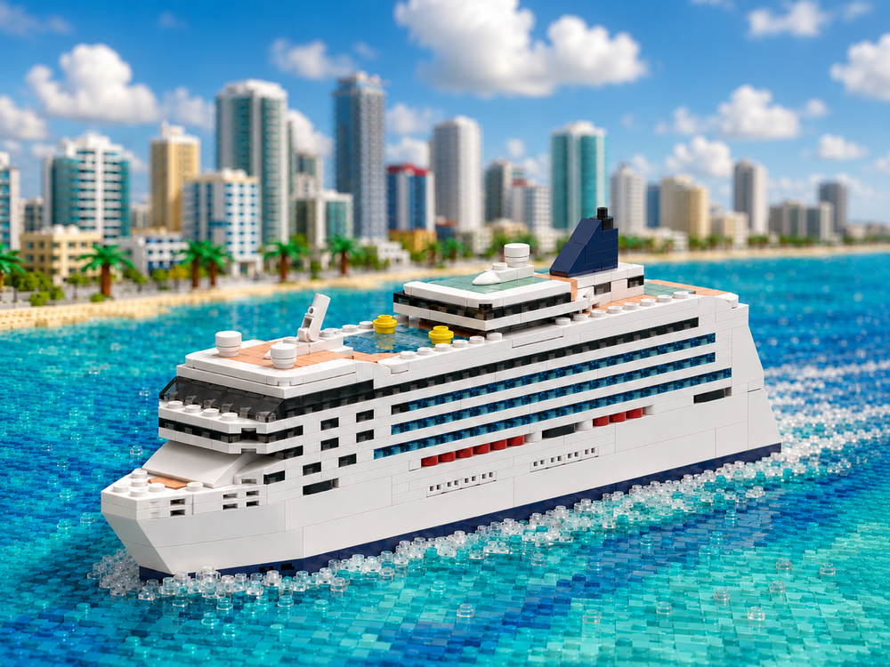 LEGO MOC-199461 Cruise ship (NCL Dawn class) by Kraja87 | Rebrickable ...