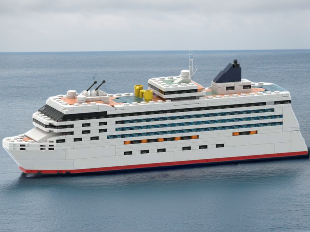 LEGO MOC Cruise ship (NCL Dawn class) by Kraja87 | Rebrickable - Build ...