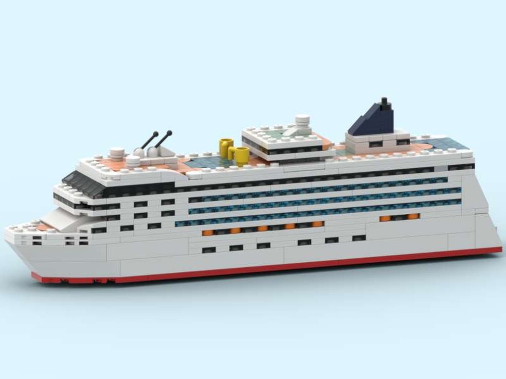 LEGO MOC Cruise ship (NCL Dawn class) by Kraja87 | Rebrickable - Build ...