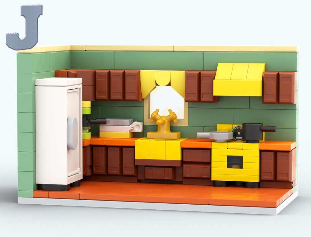 LEGO MOC Retro 1970s Kitchen by jaystepher | Rebrickable - Build with LEGO