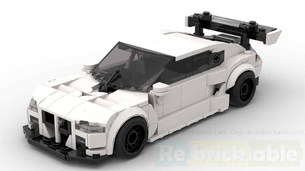 LEGO MOC BMW M4 GT3 bodywork changes + plain white recolor (76922 mod ...