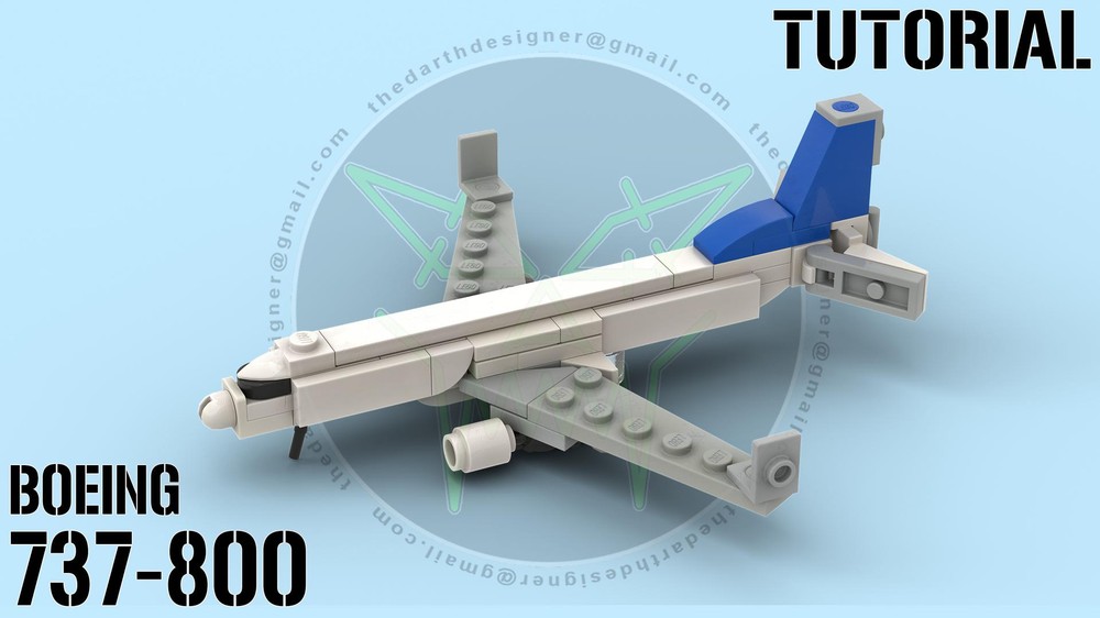 LEGO MOC Boeing | 737-800 - 1:300 Scale by DarthDesigner | Rebrickable ...