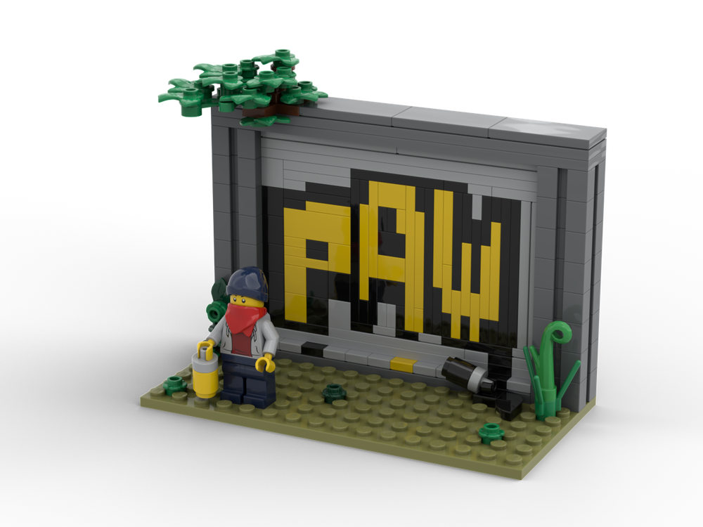 LEGO MOC Graffiti Artist PAW by mocubator | Rebrickable - Build with LEGO