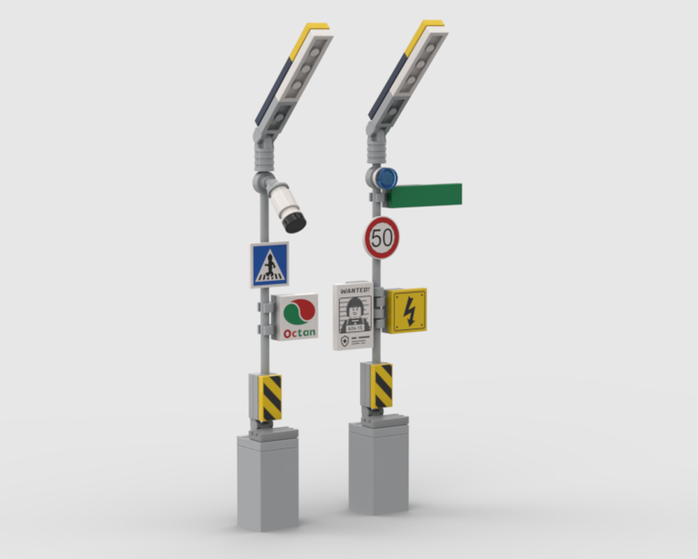 LEGO MOC City Streetlights by MeestarBreeks | Rebrickable - Build with LEGO