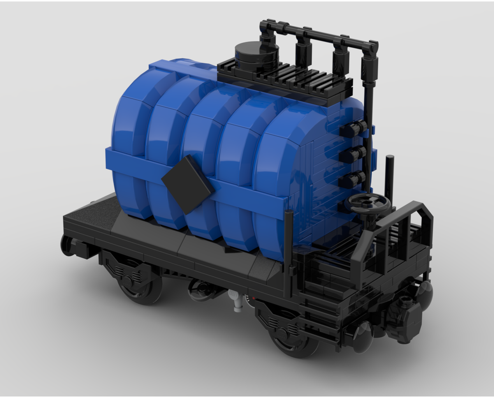 LEGO MOC 7 stud wide oil train tank car - tanker railcar by josszo ...