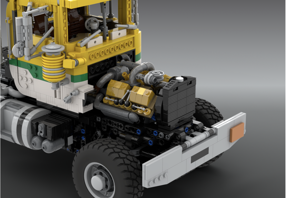 LEGO MOC MACK R700 RC 6x6 1:13 white by Mani91 | Rebrickable - Build ...