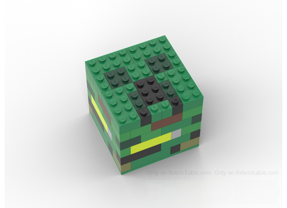 LEGO MOC Creeper Head from Minecraft! by serpaulius | Rebrickable ...