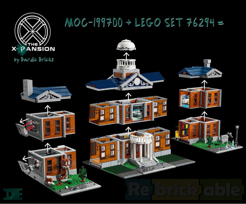 LEGO MOC X-Mansion - X-tra Length by BardicBricks | Rebrickable - Build ...