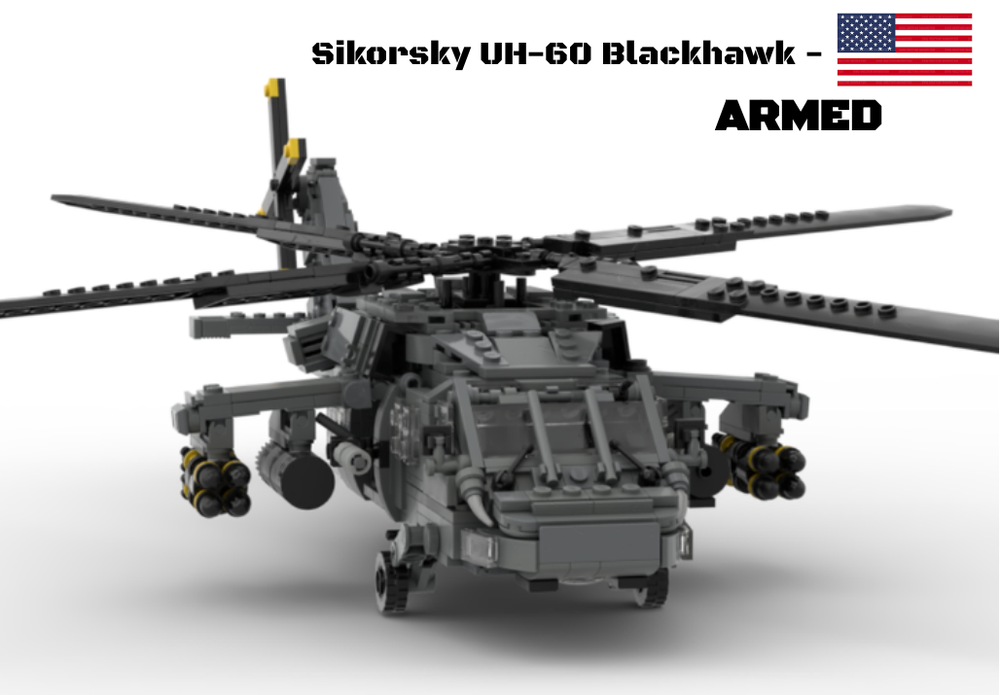 LEGO MOC Sikorsky UH-60 Blackhawk ARMED by BasicBuilder23 | Rebrickable ...