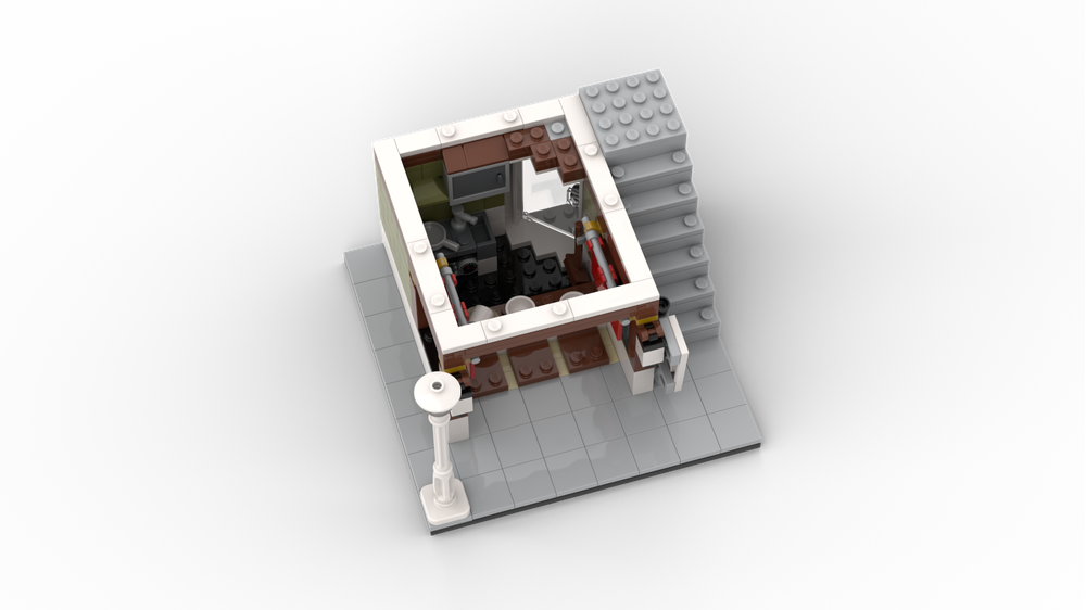 Lego Moc Noodle Shop Modular By Srtreze Rebrickable Build With Lego