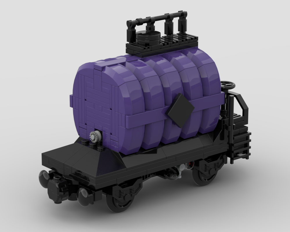 LEGO MOC 7 stud wide chemical train tank car - tanker railcar by josszo ...
