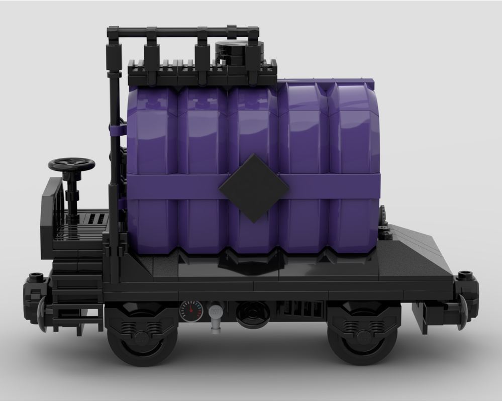 LEGO MOC 7 stud wide chemical train tank car - tanker railcar by josszo ...
