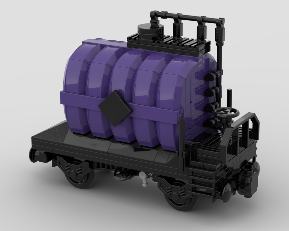 LEGO MOC 7 stud wide chemical train tank car - tanker railcar by josszo ...