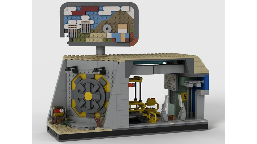 Lego Moc Fallout Vault Tec Billboard Decrepid By Poohbricks