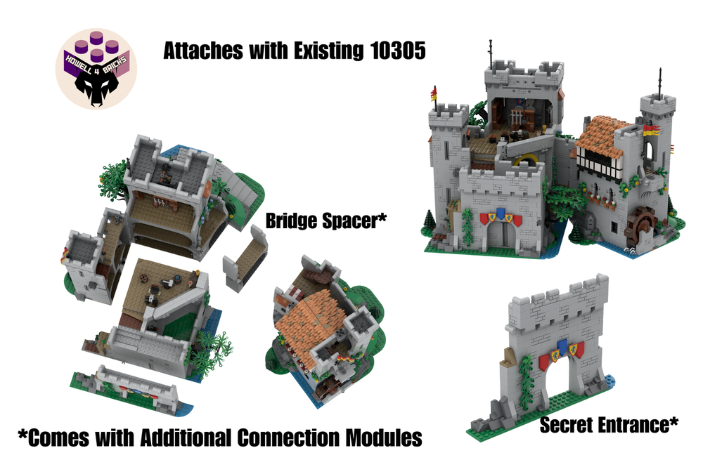 LEGO MOC Lion Kight Castle Gate Corner Module Extension by ...