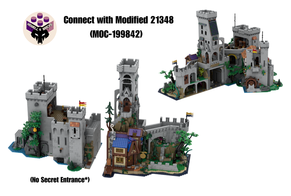 LEGO MOC Lion Kight Castle Gate Corner Module Extension by ...