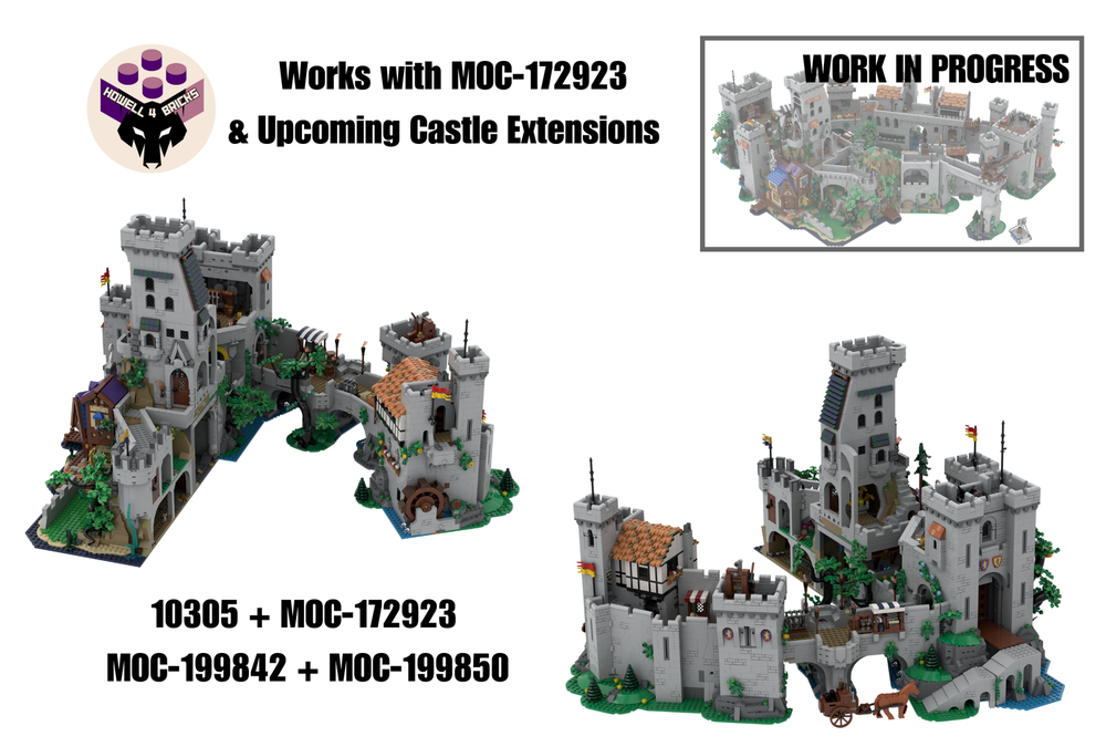 LEGO MOC-199850 Lion Kight Castle Gate Corner Module Extension by ...